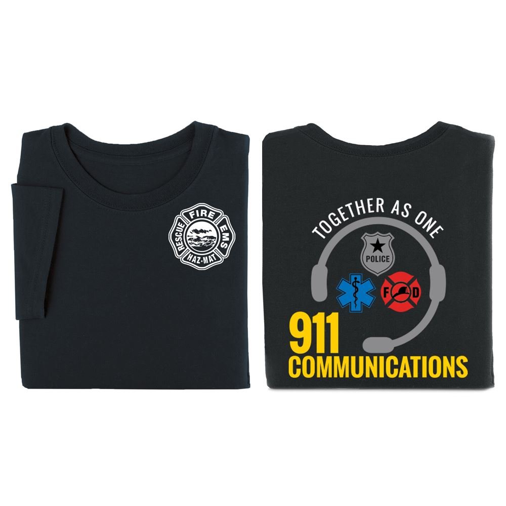 911 Communications: Together As One Short-Sleeve Two-Sided T-Shirt ...