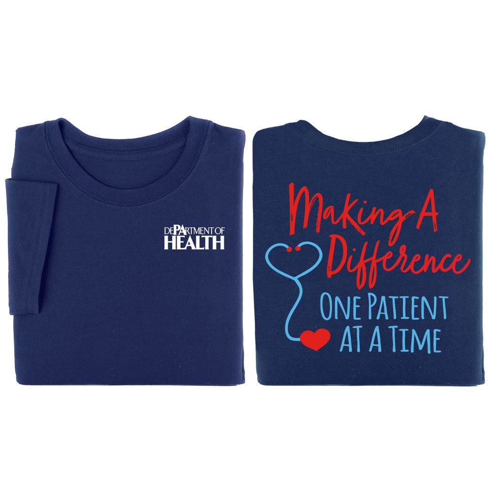 Making A Difference One Patient At A Time Unisex Two-Sided Short-Sleeve ...