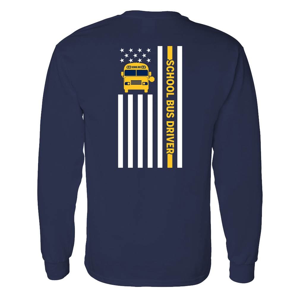 School Bus Driver Positive Long Sleeve T-Shirt - Personalized ...