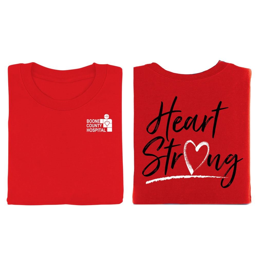 Heart Strong Awareness Red 2-Sided T-Shirts - Personalization Available ...