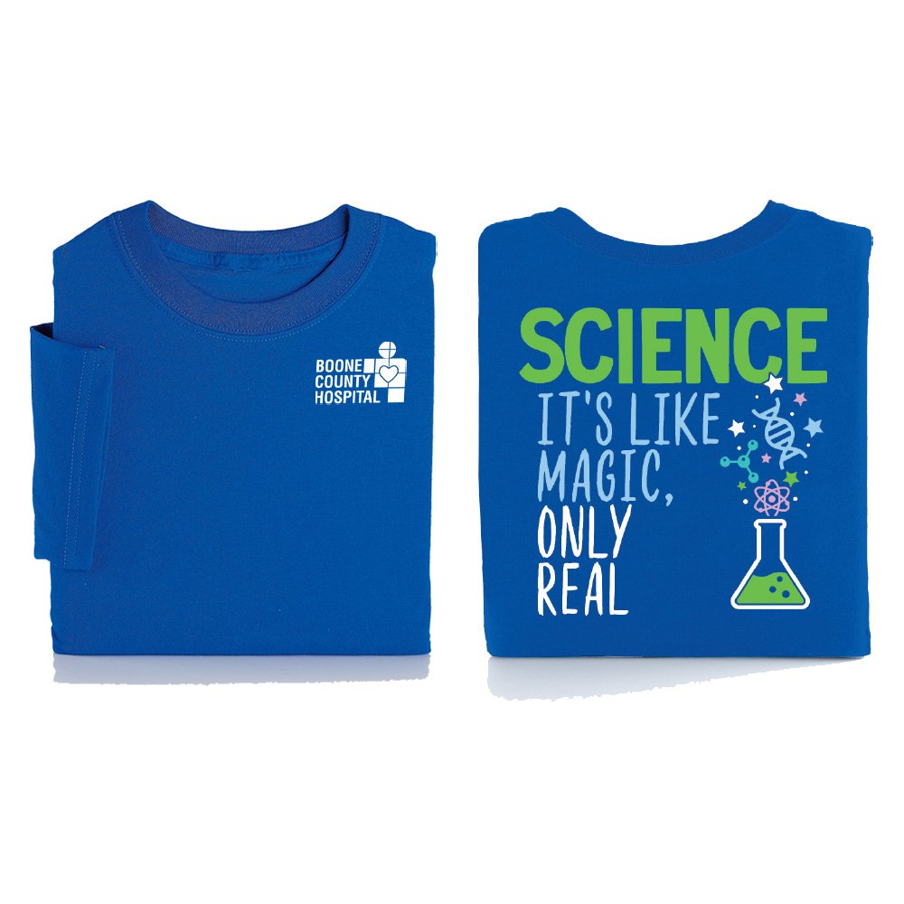 Science: It's Like Magic, Only Real Unisex 2-Sided Short-Sleeve T-Shirt ...