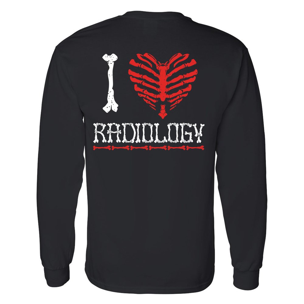 I Love Radiology Unisex 2-Sided Long-Sleeved T-Shirt - Silkscreened ...