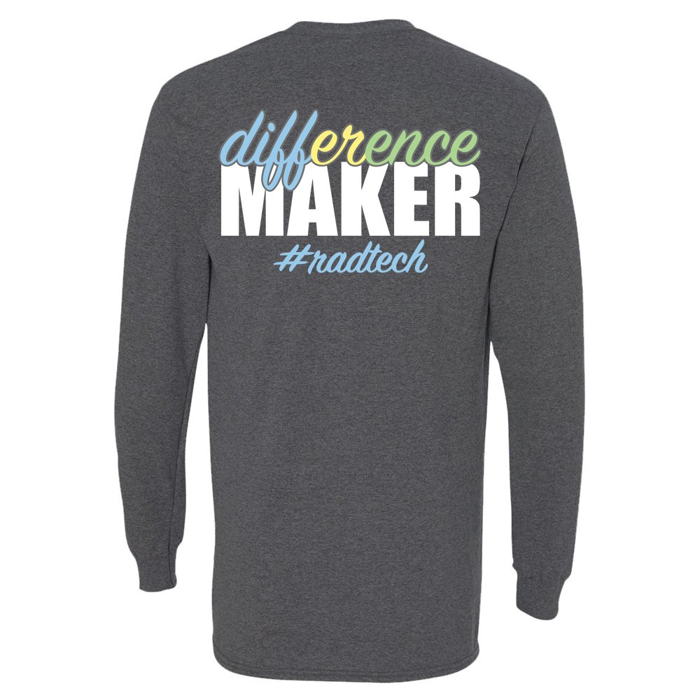 Difference Maker #radtech Unisex Two-Sided Long-Sleeved T-Shirt - Silkscreened Personalization ...