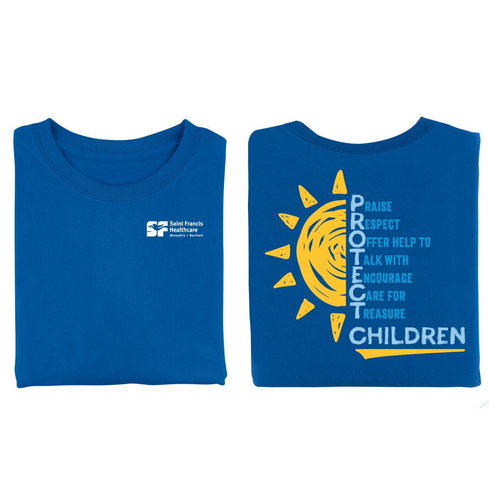 Protect Children Acrostic Unisex 2-Sided Short-Sleeve T-Shirt ...