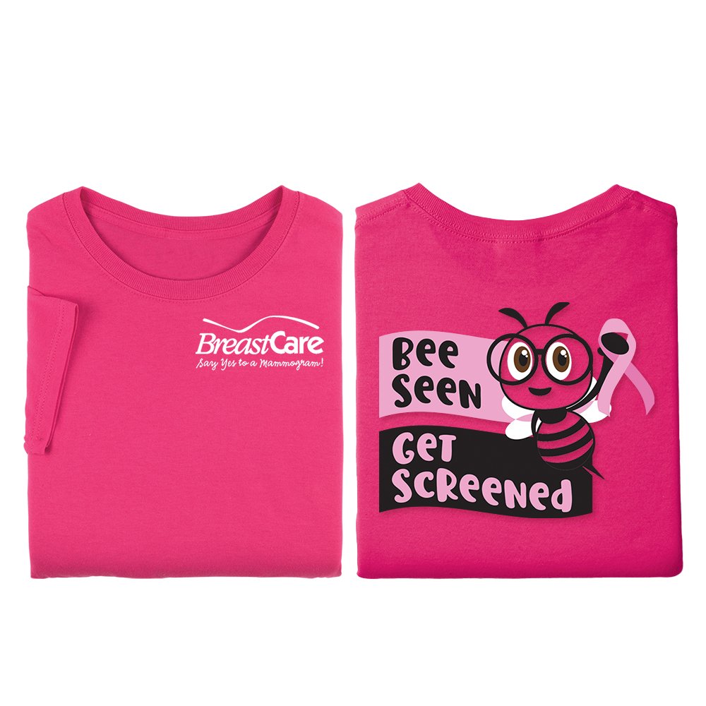 Bee Seen, Get Screened Unisex 2-Sided T-Shirt - Silkscreened ...