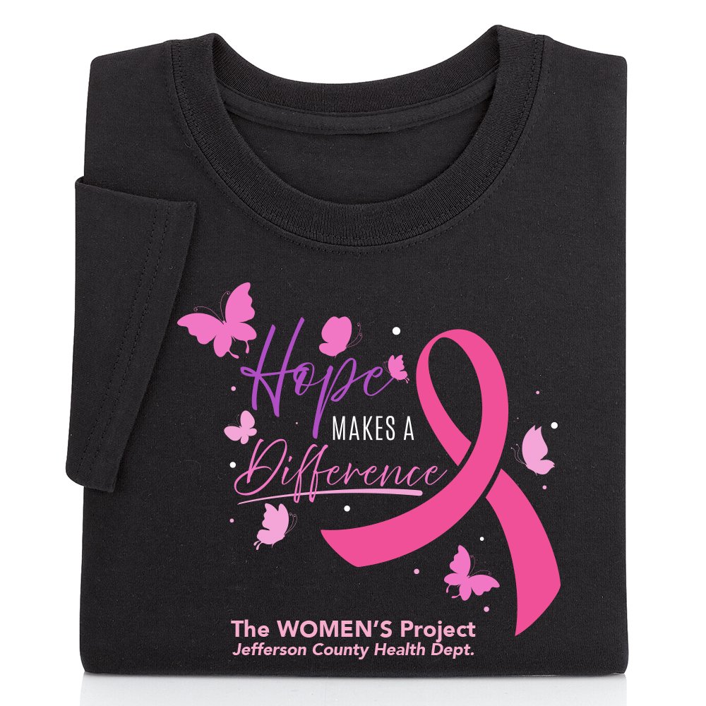 Hope Makes a Difference Unisex T-Shirt - Silkscreened Personalization ...