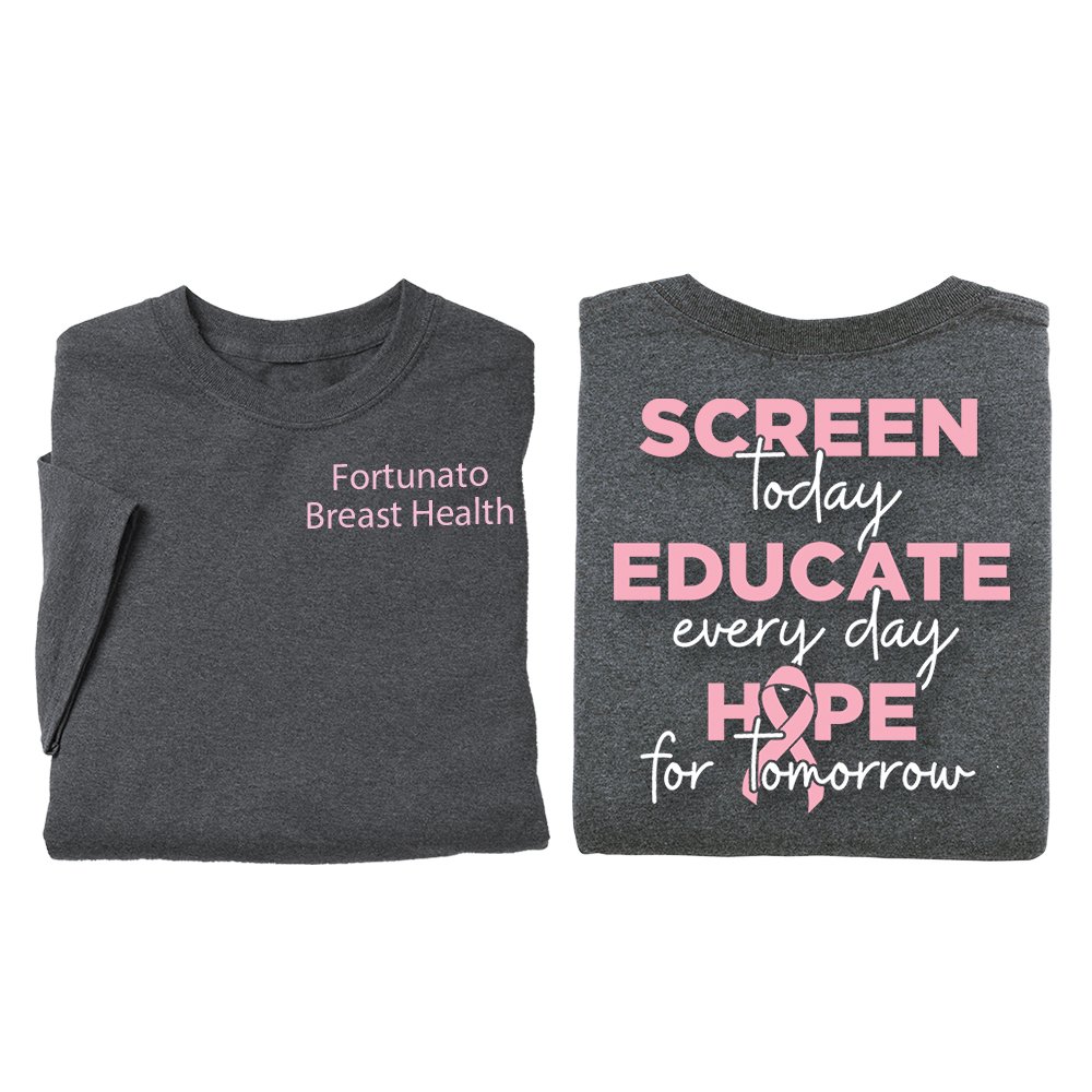 Screen Today, Educate Every Day, Hope for Tomorrow Unisex 2-Sided T-Shirt - Silkscreened ...