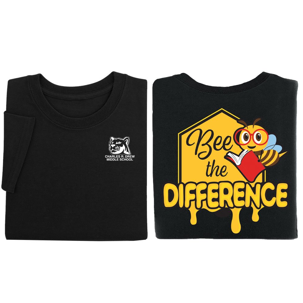 Bee the Difference Unisex 2-Sided Short-Sleeved T-Shirt - Silkscreened Personalization Available ...