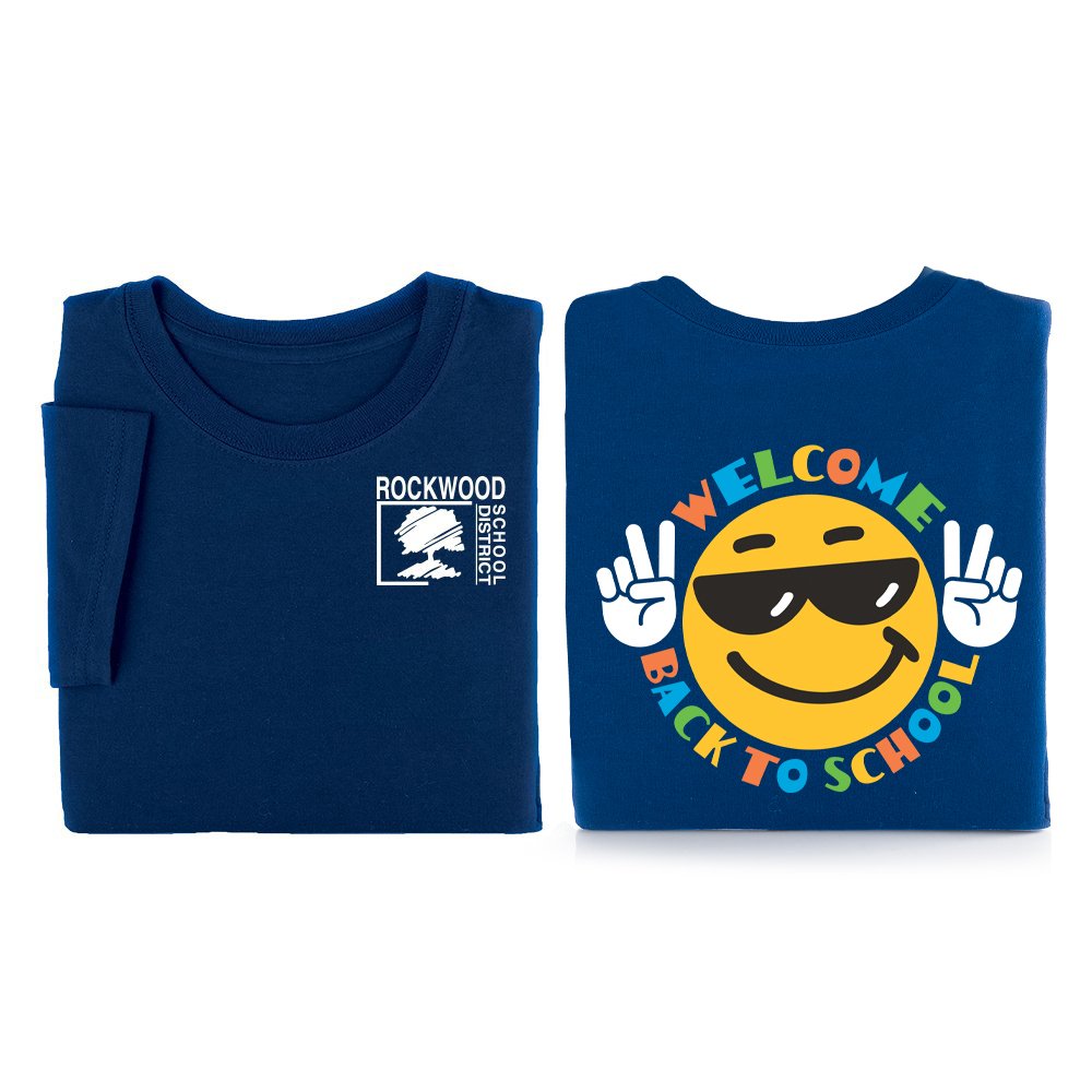 Welcome Back to School Unisex 2-Sided Short-Sleeved T-Shirt ...