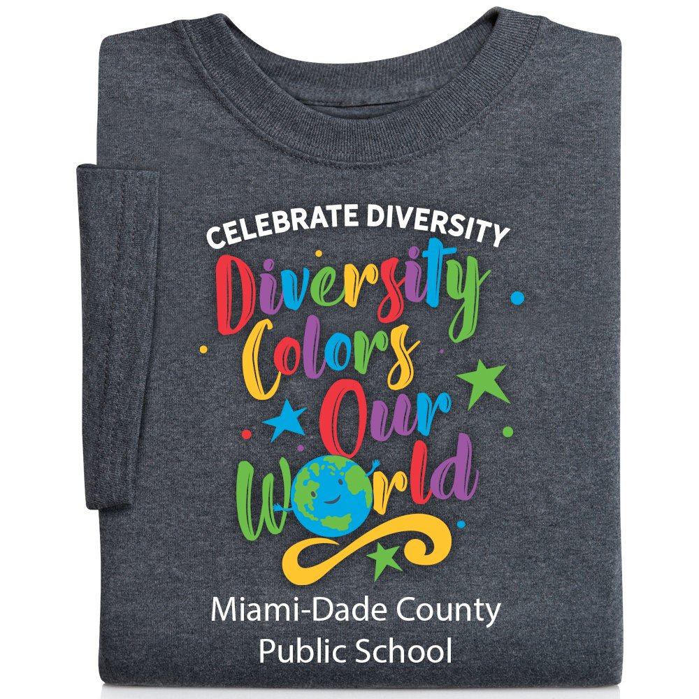 Diversity Colors Our World Adult Unisex Short-Sleeved T-Shirt ...