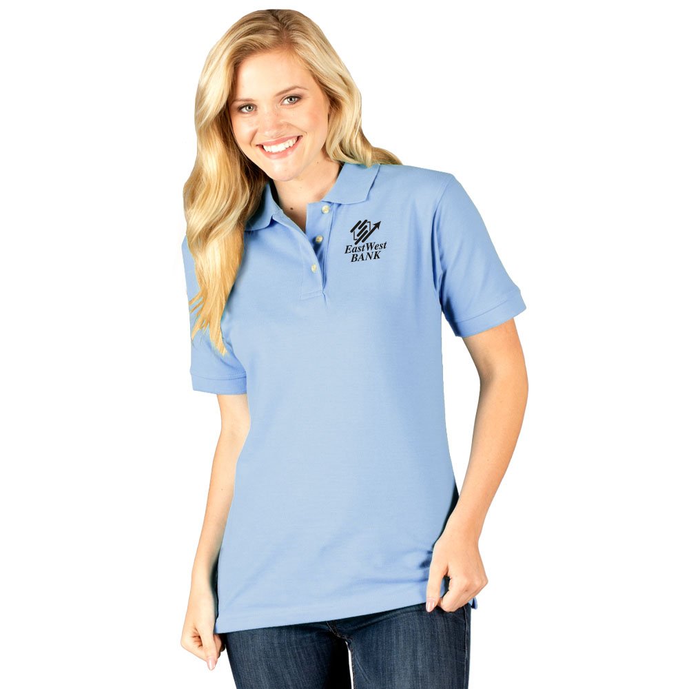 Blue Generation® Women's Superblend Piqué Polo - Silkscreened ...
