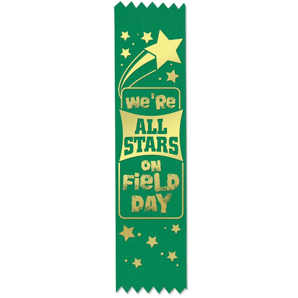 We're All Stars On Field Day Gold Foil-Stamped Green Participant ...