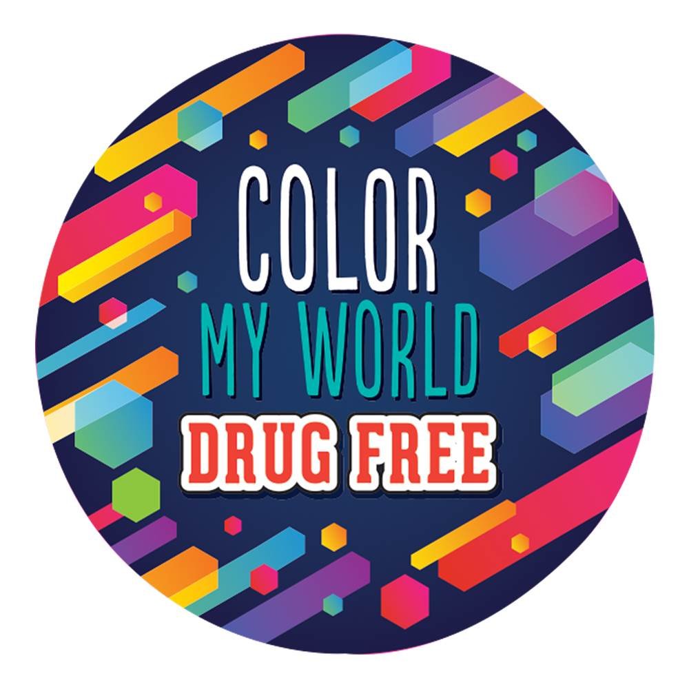 Color My World: Drug Free Theme Day Stickers - Roll of 200 | Positive ...