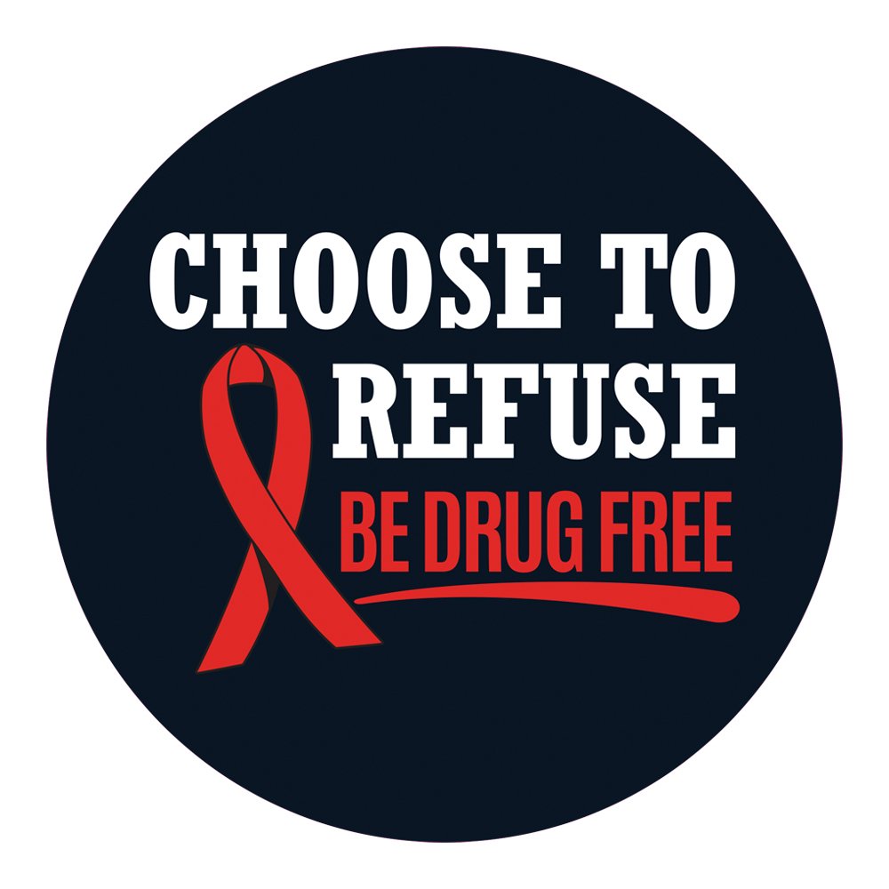 Choose To Refuse: Be Drug Free Stickers - Roll of 200 | Positive Promotions