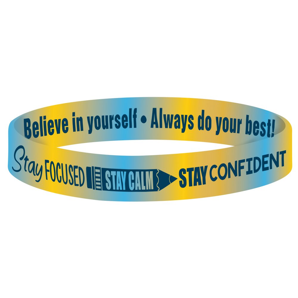 Stay Focused, Stay Calm, Stay Confident 2-Sided Silicone Bracelet ...