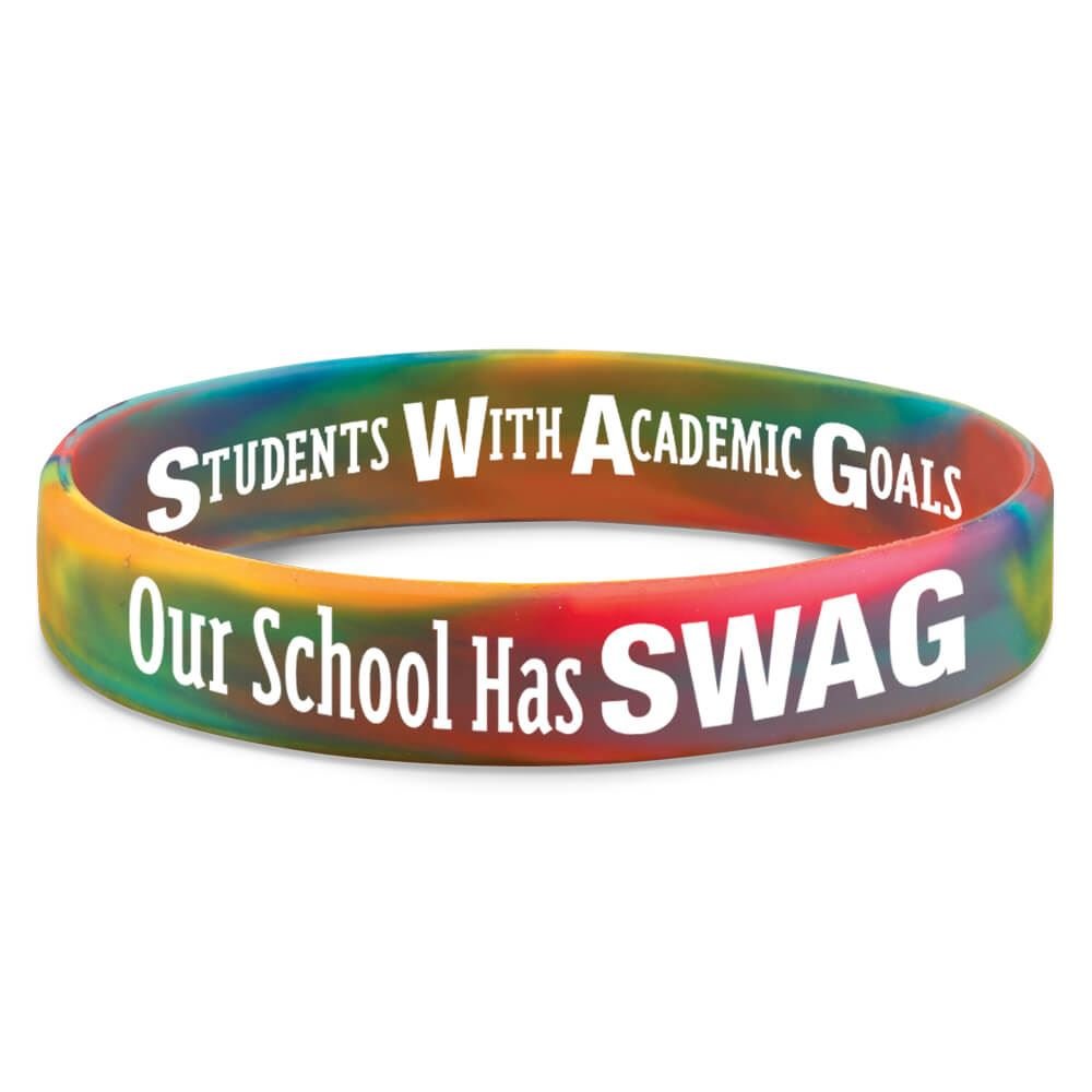 Our School Has SWAG 2-Sided Silicone Bracelets - Pack of 10 | Positive ...