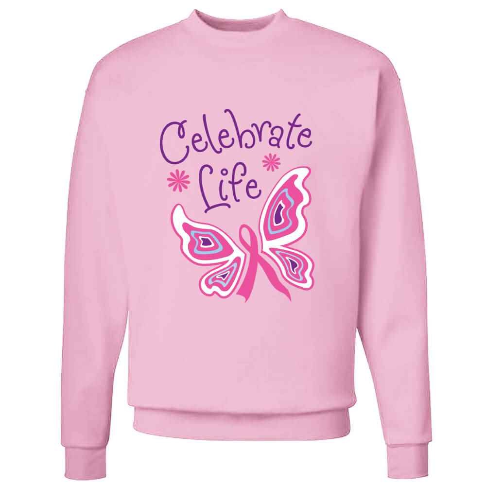 Breast Cancer Personalized Crewneck Silkscreened Sweatshirt