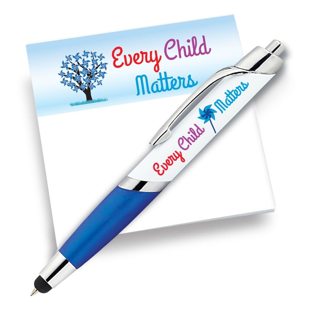 Every Child Matters Sticky Pad & Stylus Pen Set | Positive Promotions