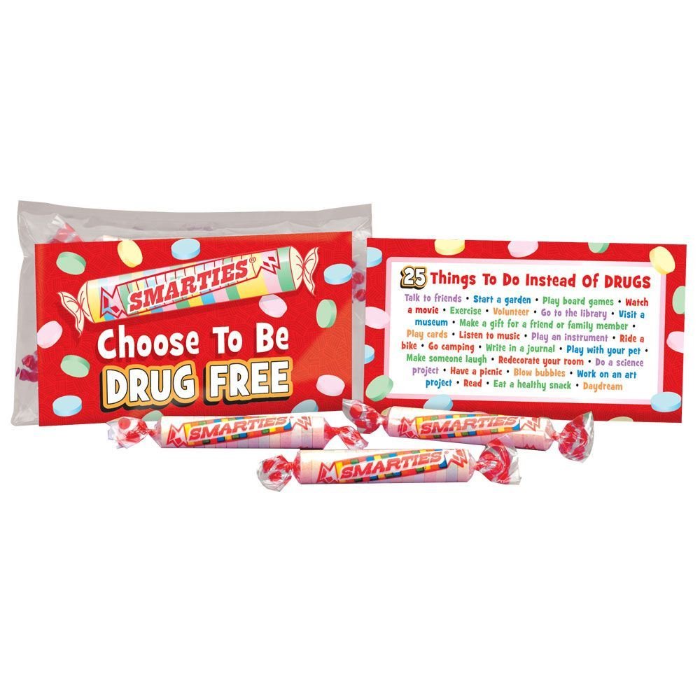 Smarties® Choose To Be Drug Free Treat Packs - Pack of 100 | Positive ...