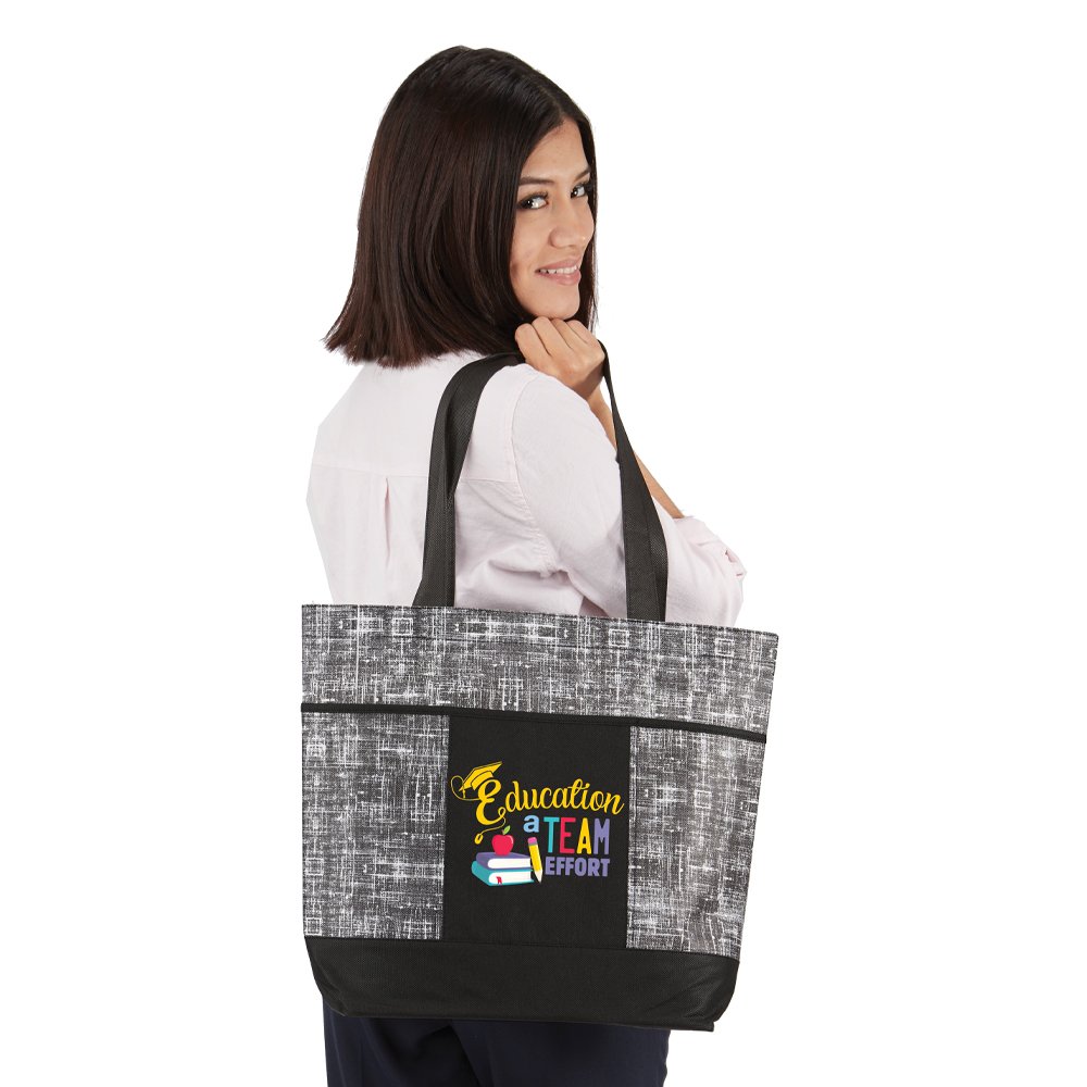 Education: A Team Effort Malibu Non-Woven Tote Bag | Positive Promotions