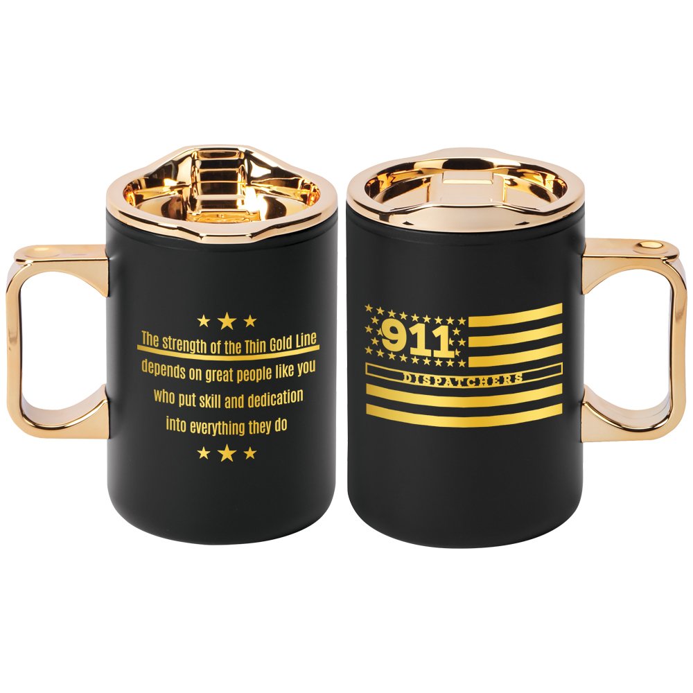 911 Dispatchers Flag Limited-Edition Gold Sonoma Stainless-Steel Mug 12 ...