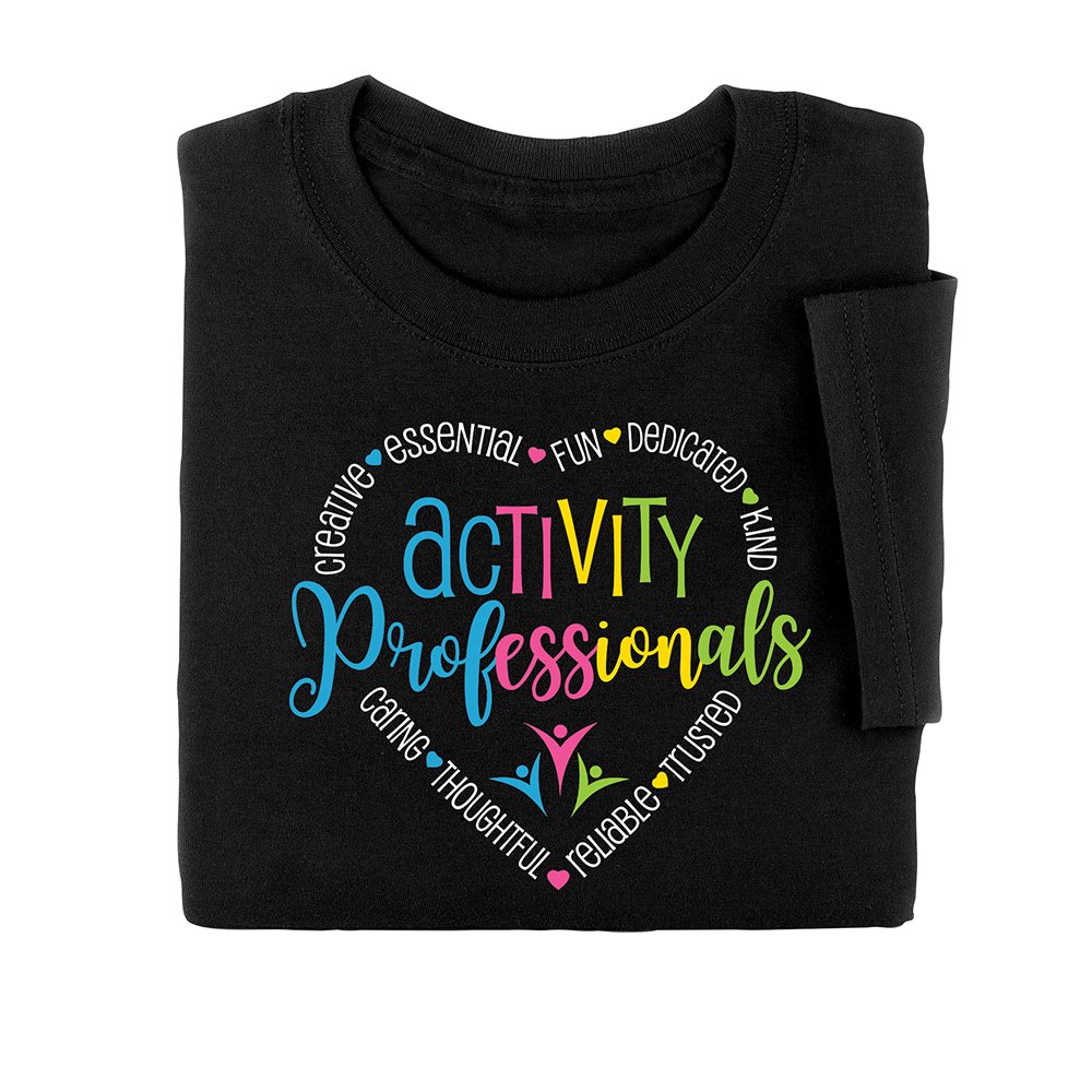 Activity Professionals Word Heart Unisex Short-Sleeved T-Shirt ...