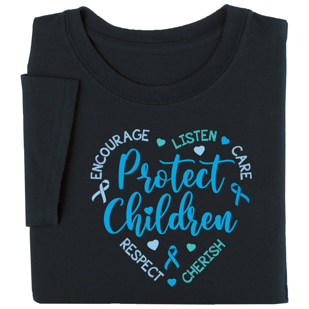 Protect Children Unisex Short-Sleeve Awareness T-Shirt | Positive ...