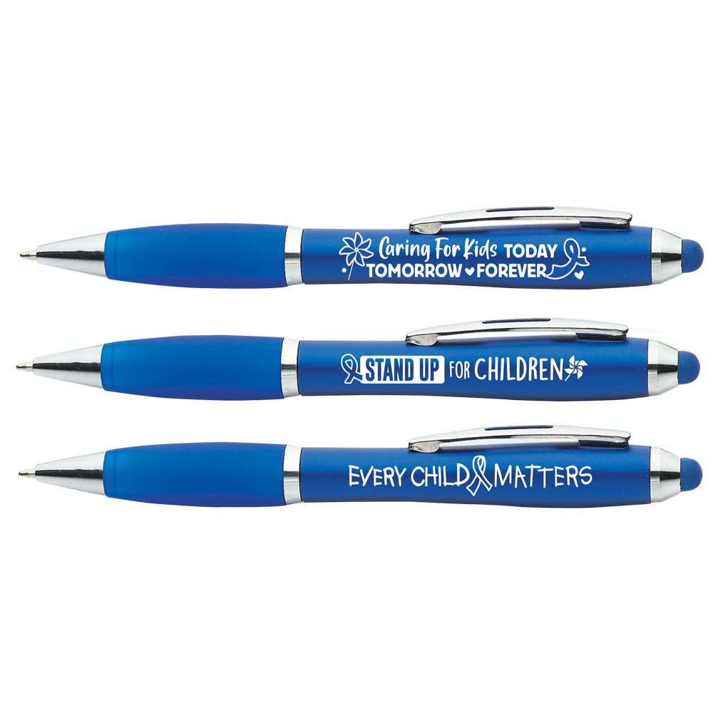 Child Abuse Prevention Curve Stylus Pen Assortment - Pack of 25 ...
