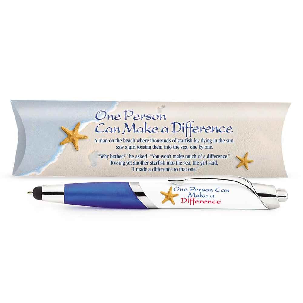 One Person Can Make A Difference Aventura Stylus Pen With Pillow Box ...