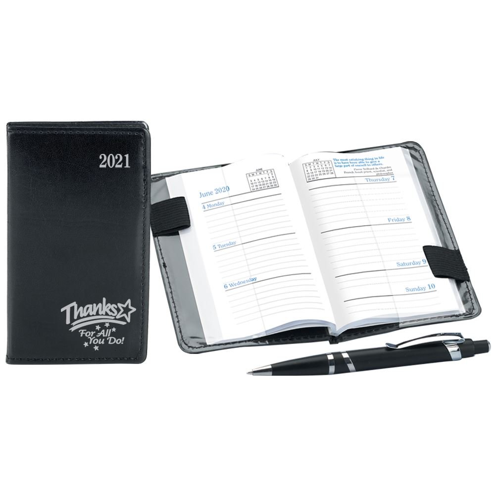 Thanks For All You Do 2021 Weekly Planner & Pen | Positive Promotions