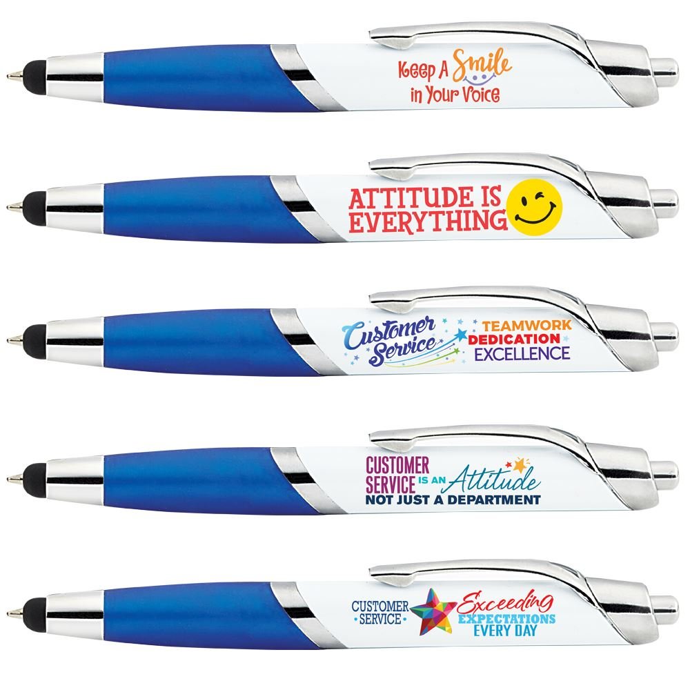 Customer Service Aventura Stylus Pen Collection - Pack of 5 | Positive ...