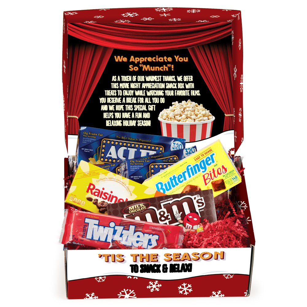 Season's Treatings! Movie Night Appreciation Snack Kit in Holiday Gift ...