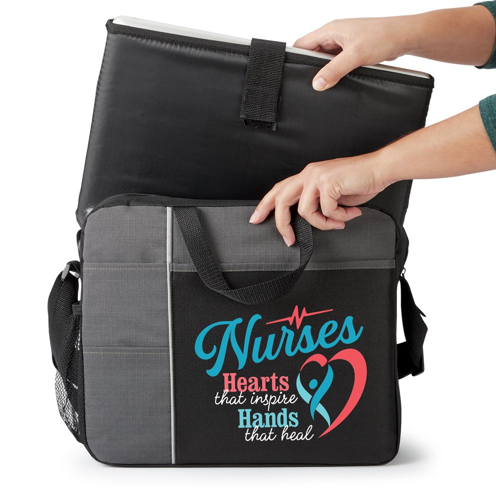 Nurses: Hearts That Inspire, Hands That Heal Camden Briefcase Bag ...