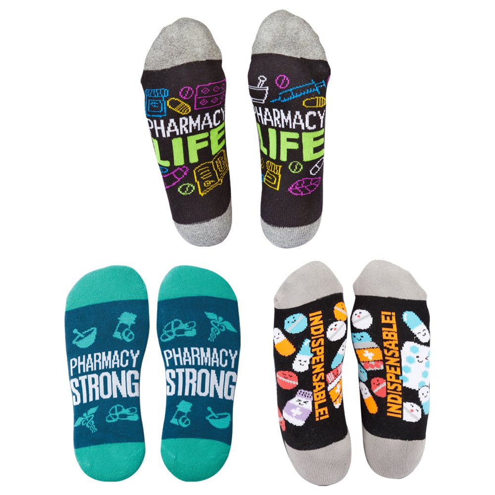 Pharmacy Team Ankle Socks Assortment - Pack of 3 | Positive Promotions