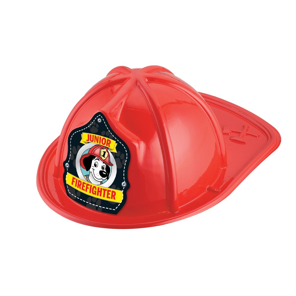 Jr Firefighter with Dalamation Sticker Red Hat | Positive Promotions