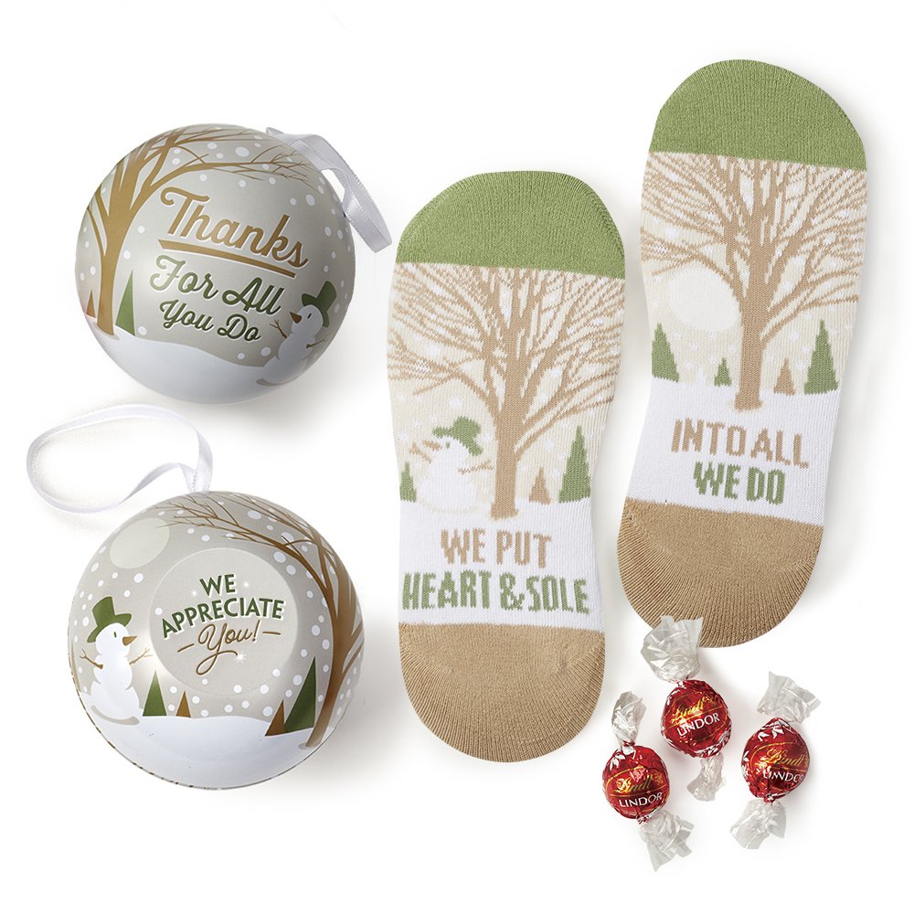 Heart & Sole/Thanks for All You Do Socks & Ornament With Treats Gift ...