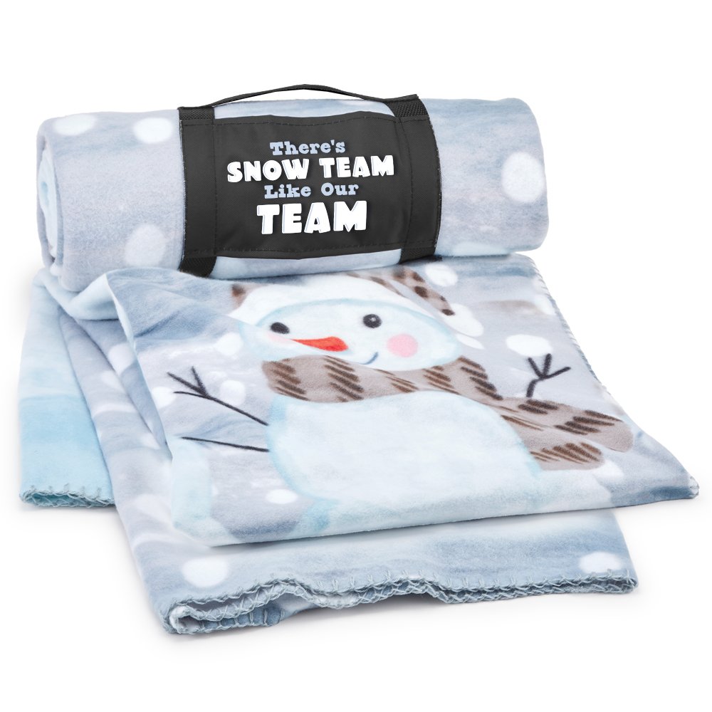 There's Snow Team Like Our Team Roll-Up Eco Blanket With Holiday Gift ...