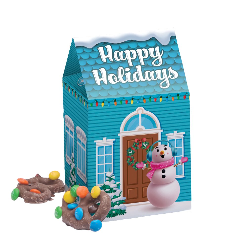 Candy Cottage Mini Treat Cottage Holiday Gift Box | Positive Promotions