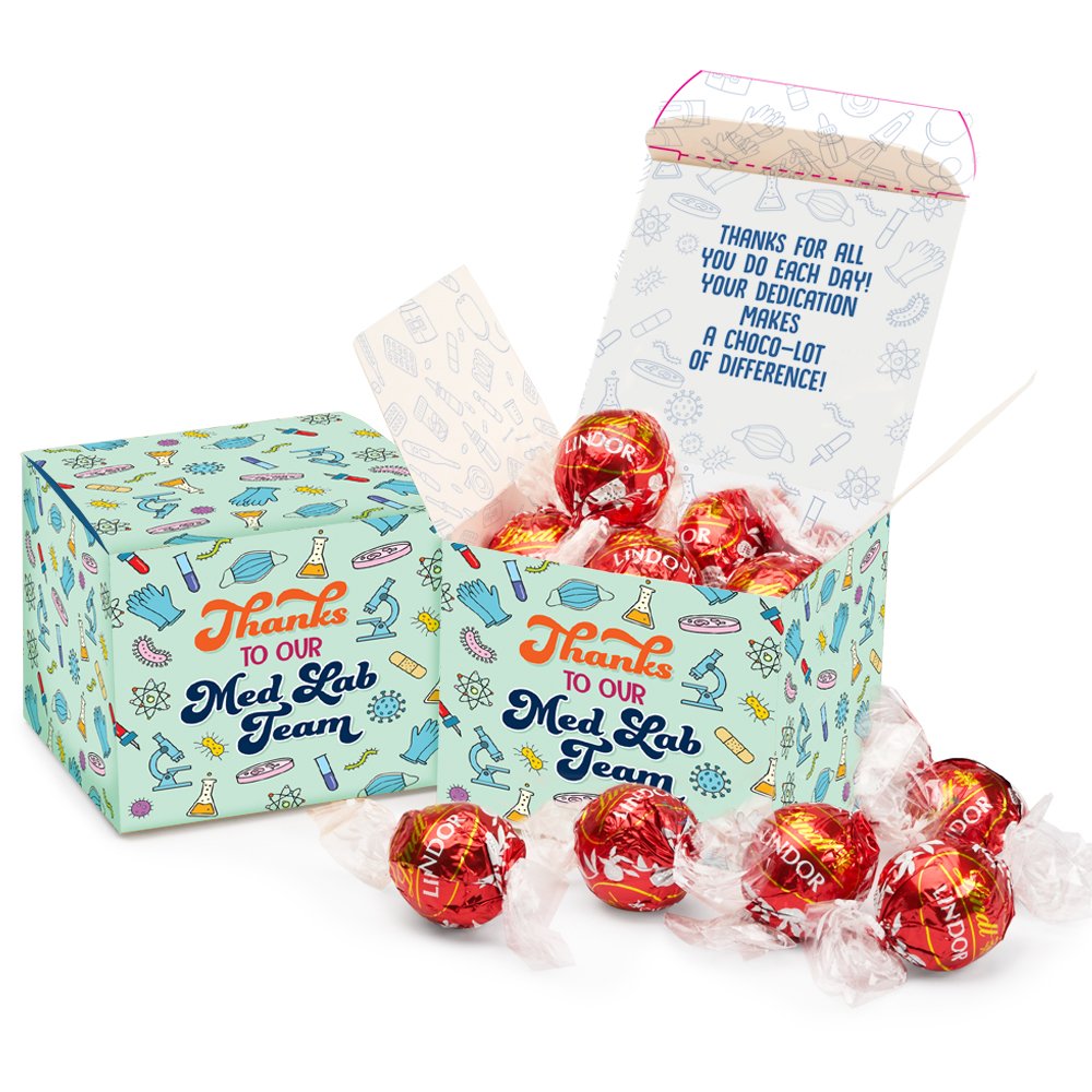 Thanks To Our Med Lab Team Lindt®Chocolate Treat Box | Positive Promotions
