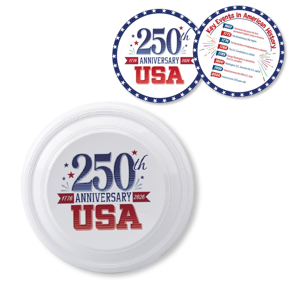 USA 250th Anniversary USA Flyer Disc & Educational Card | Positive ...