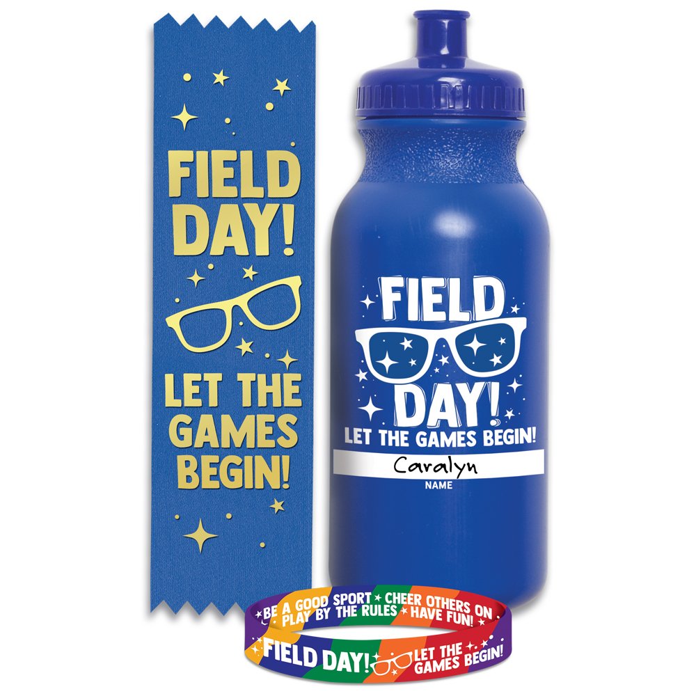 Field Day! Let the Games Begin Ribbon, Water Bottle, & Bracelet Combo ...