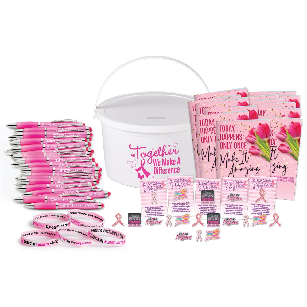 100-Piece Breast Cancer Awareness Variety Fundraising Kit | Positive ...