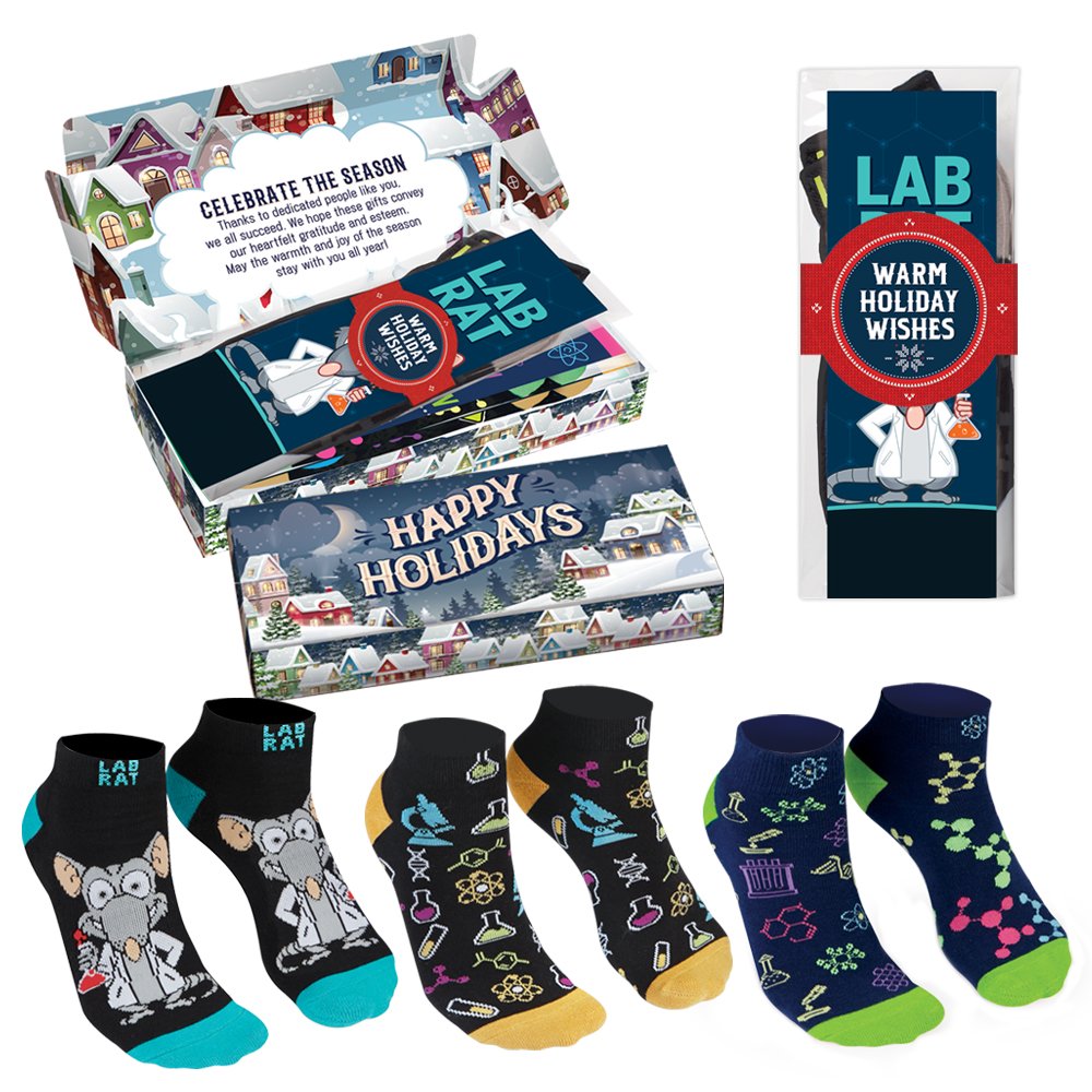 Med Lab Ankle Socks In Holiday Gift Box - Personalization Available ...