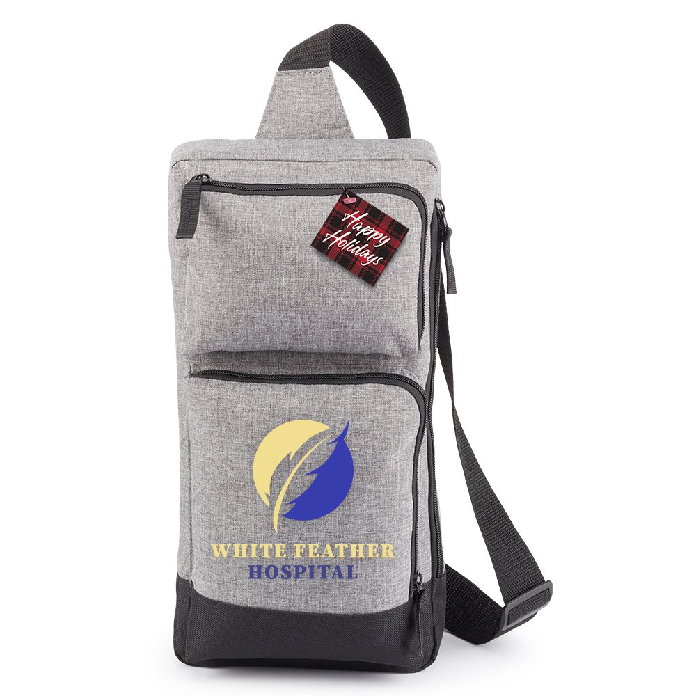 Modesto Multi-Pocket Sling Bag with Holiday Gift Tag - Personalization ...