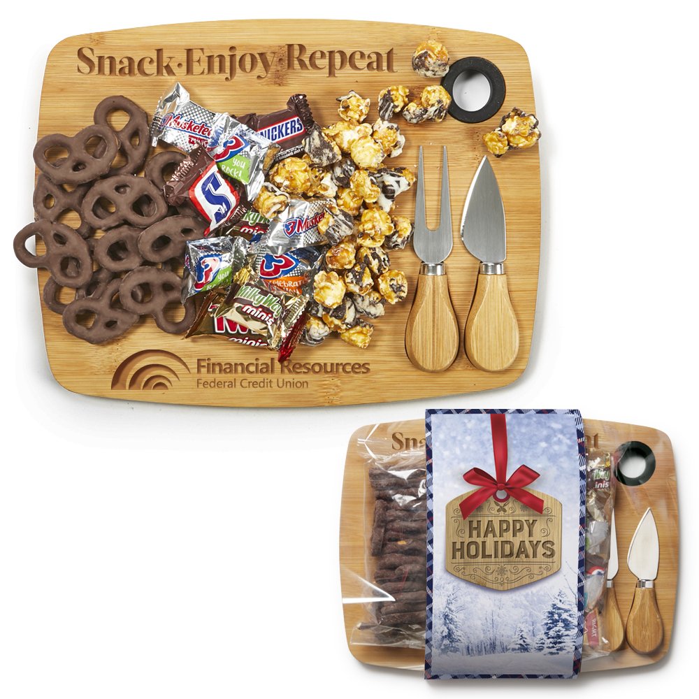 Snack. Enjoy. Repeat. Sweet Treats Charcuterie Bamboo Board Gift Set ...