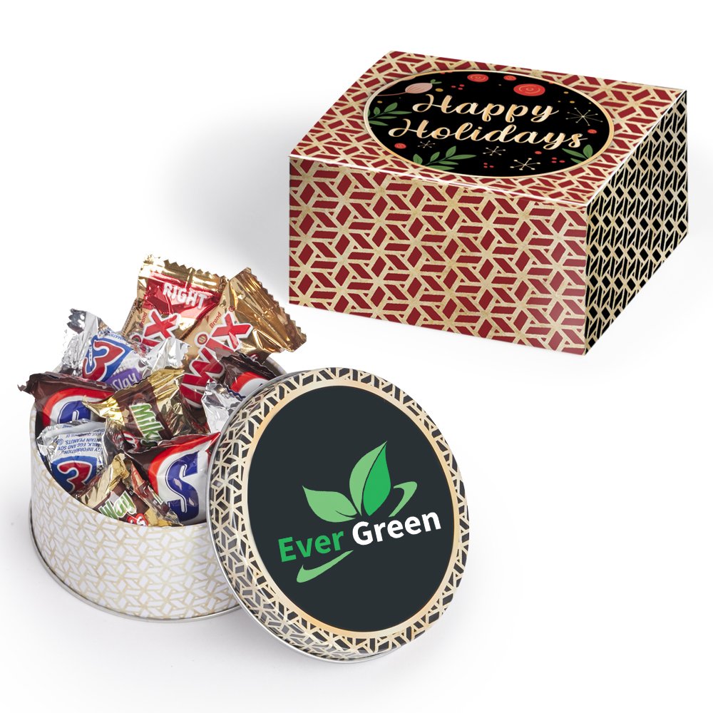 Sweet Holiday Candy Tin with Mars® Mini Mix in Holiday Gift Box ...