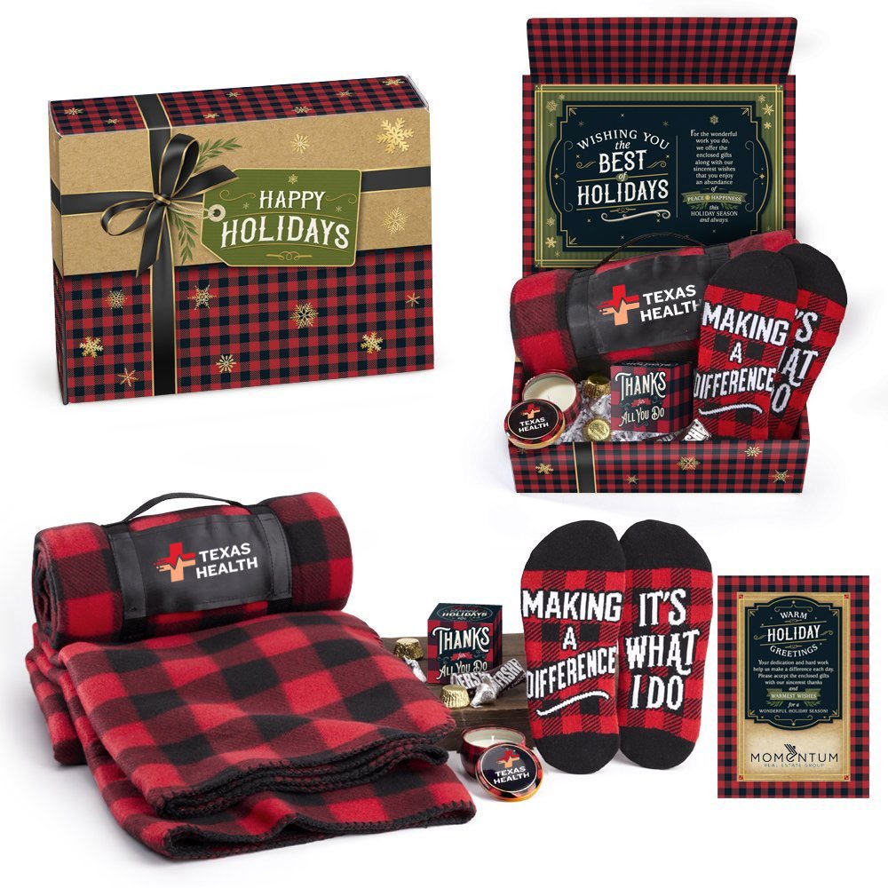 Buffalo Plaid Holiday Box Gift Set - Personalization Available ...