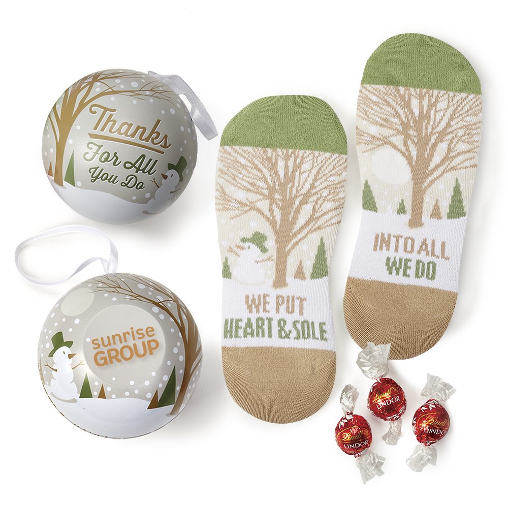 Heart & Sole/Thanks for All You Do Socks & Ornament With Treats Gift ...
