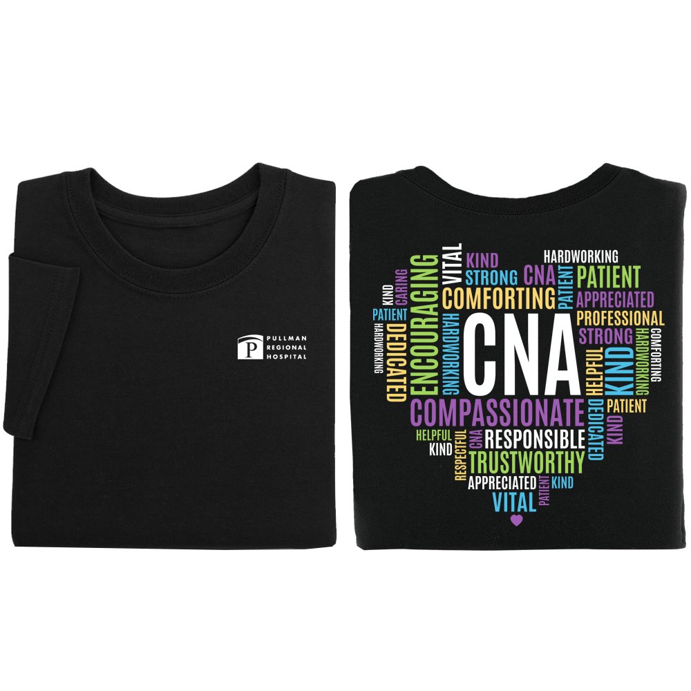 CNA Heart Word Cloud Unisex 2-Sided Short-Sleeved T-Shirt in Gift Box ...