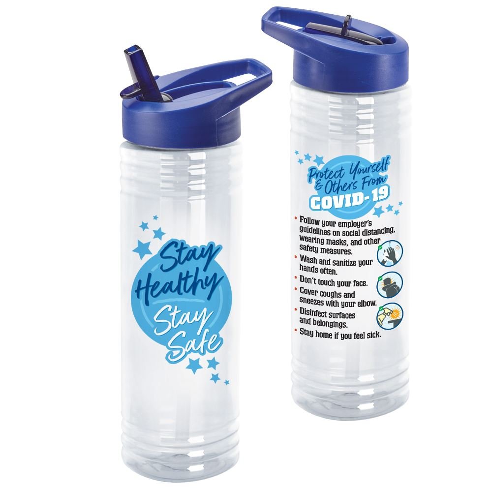 Stay Healthy & Stay Safe Solara Water Bottle | Positive Promotions